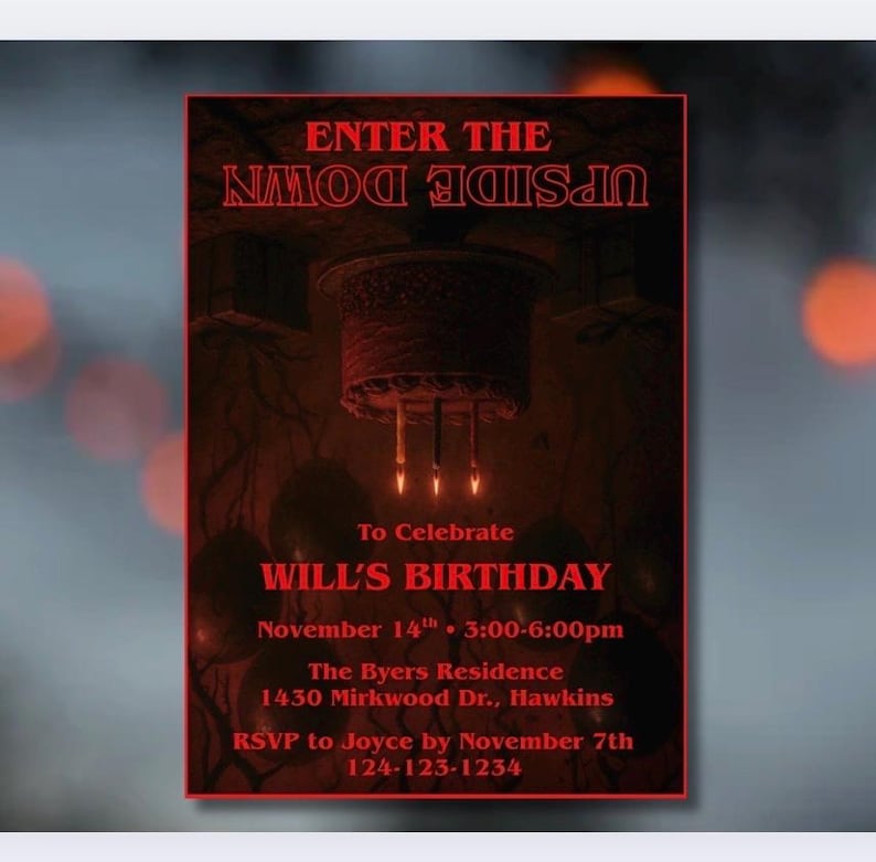 Editable Stranger Things Birthday Party Invitation | Digital Download ...
