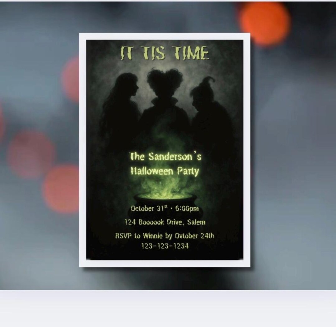 Customizable Halloween Party Invitation | Hocus Pocus | Digital ...