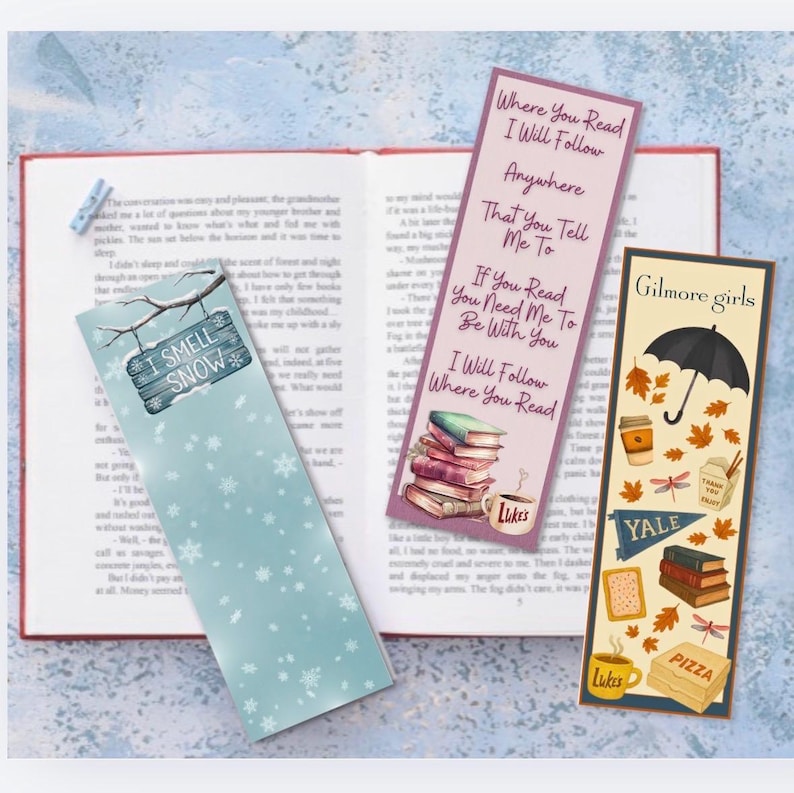 Printable Gilmore Bookmarks-set of 3 Printable Bookmarks-print at Home ...