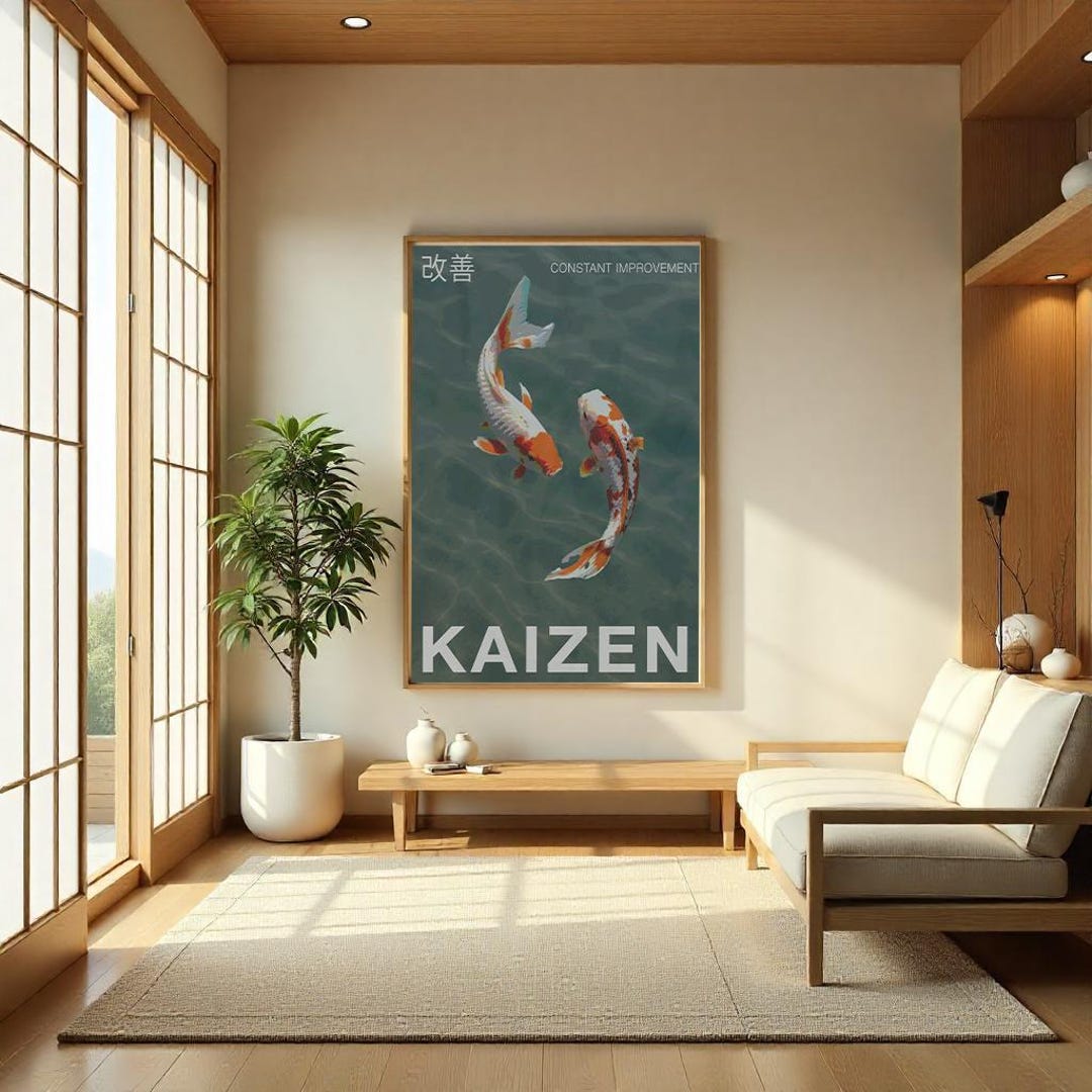 Kaizen Koi Fish – Japanese Philosophy Printable Poster - Etsy