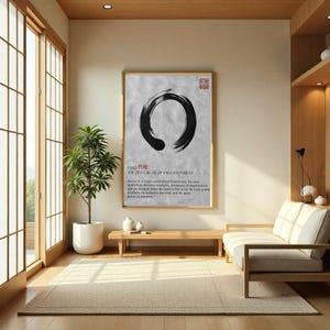 Enso Zen Circle Wall Art | Minimalist Japanese Poster | Digital Download | Zen Philosophy - Etsy