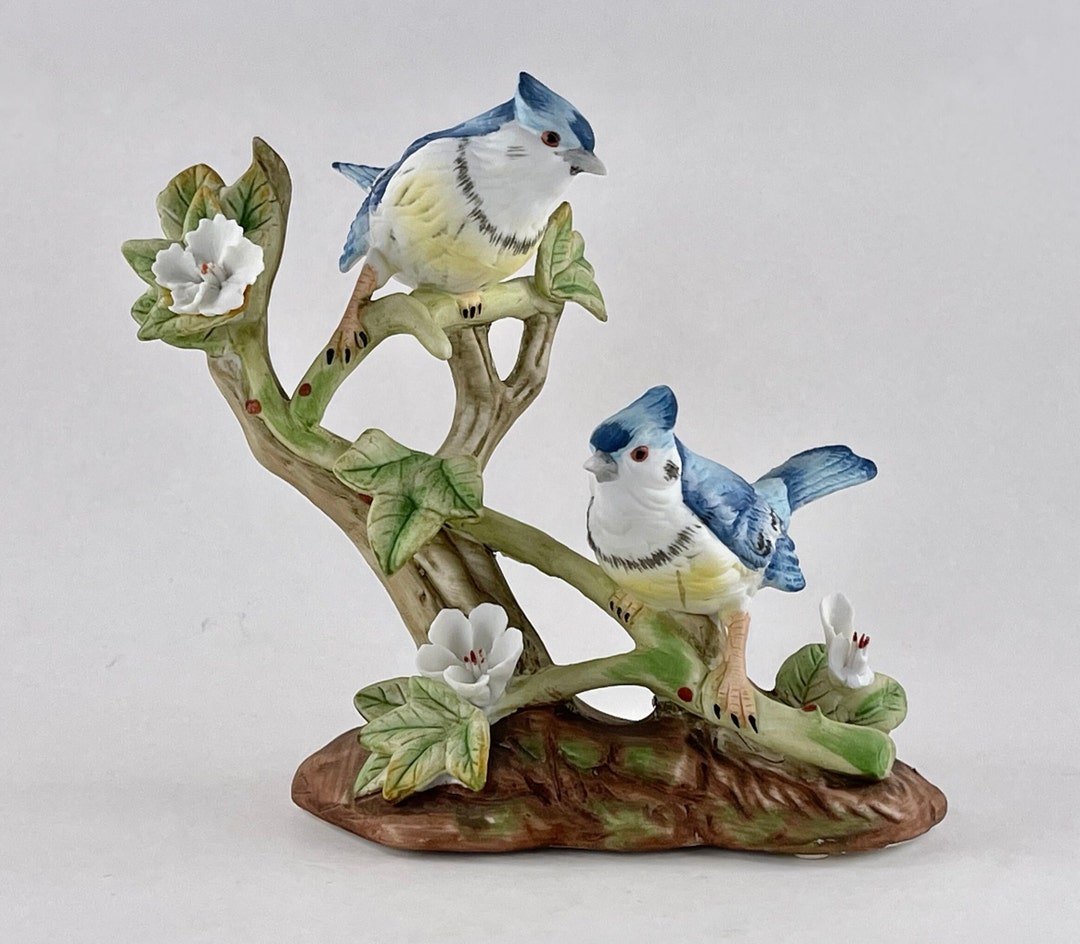 Vintage 1984 Arnart Jonathan Byron Hand Painted Blue Jays Figurine Free ...