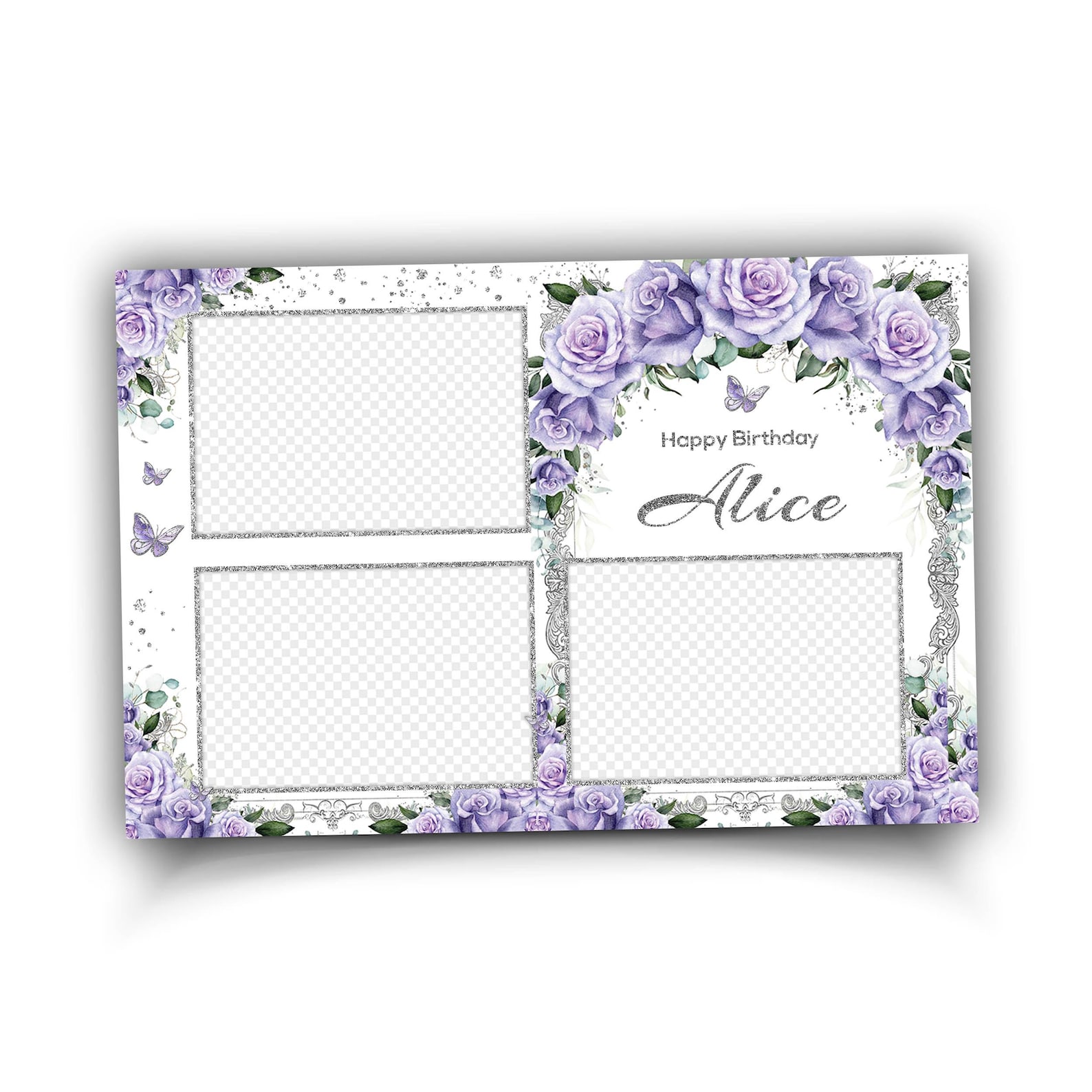 Sweet 16 Photo Booth, Mis Quince Anos Photobooth, Purple Floral ...