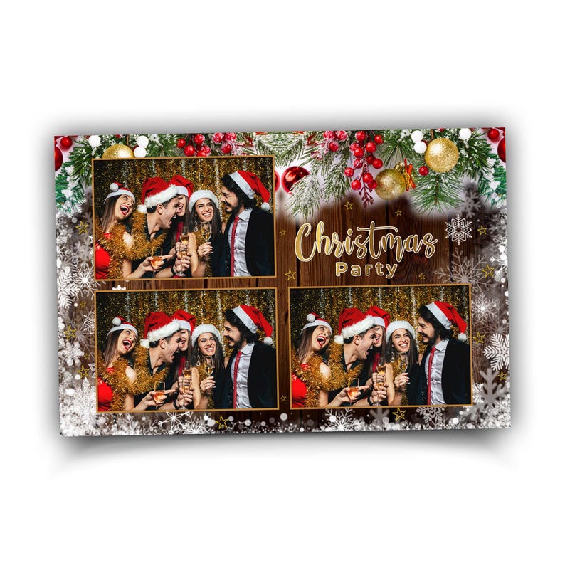 Christmas Photo Booth Template 4x6 Holiday Party Photobooth PNG Frame ...
