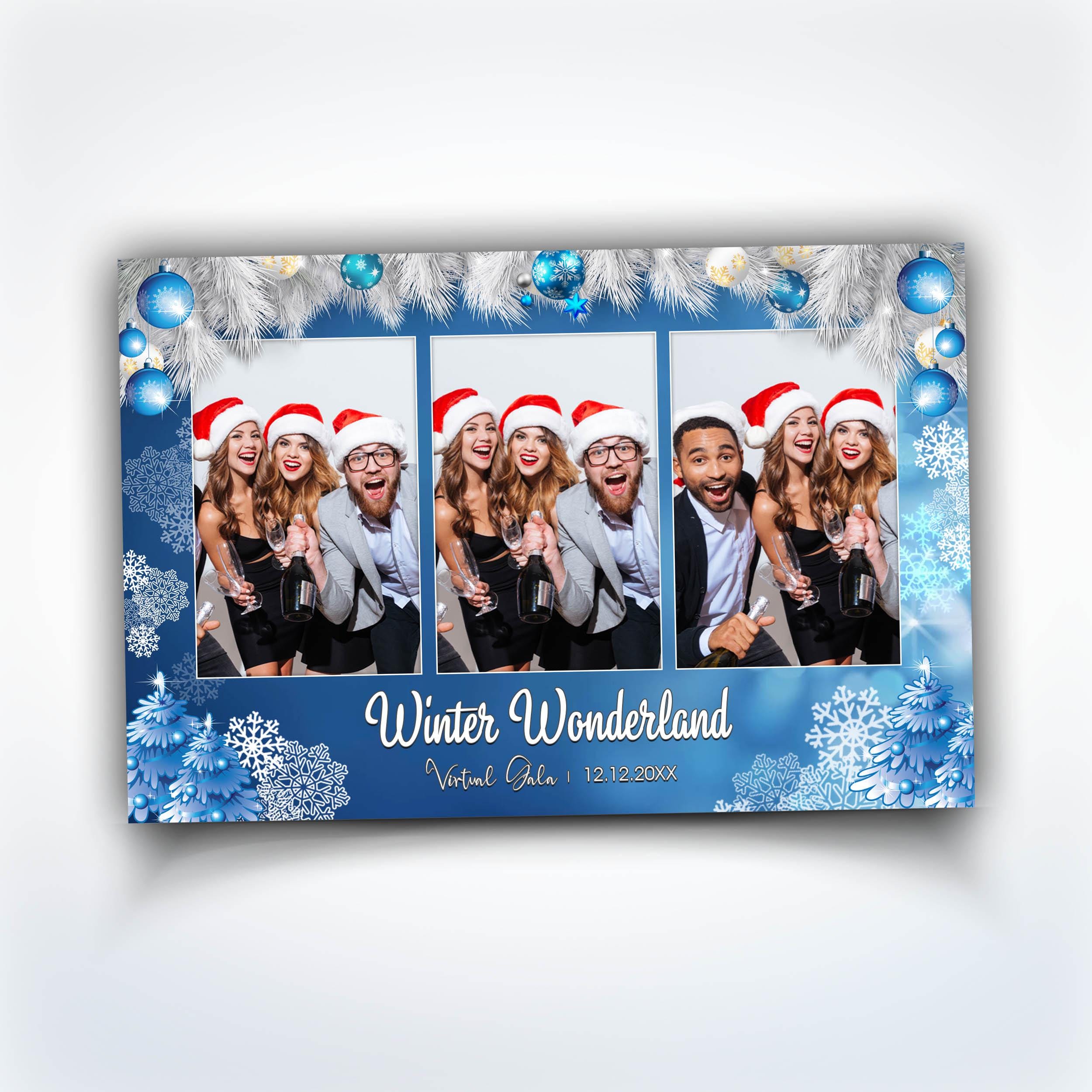Christmas Winter Wonderland Photo Booth Template, Christmas Photobooth ...