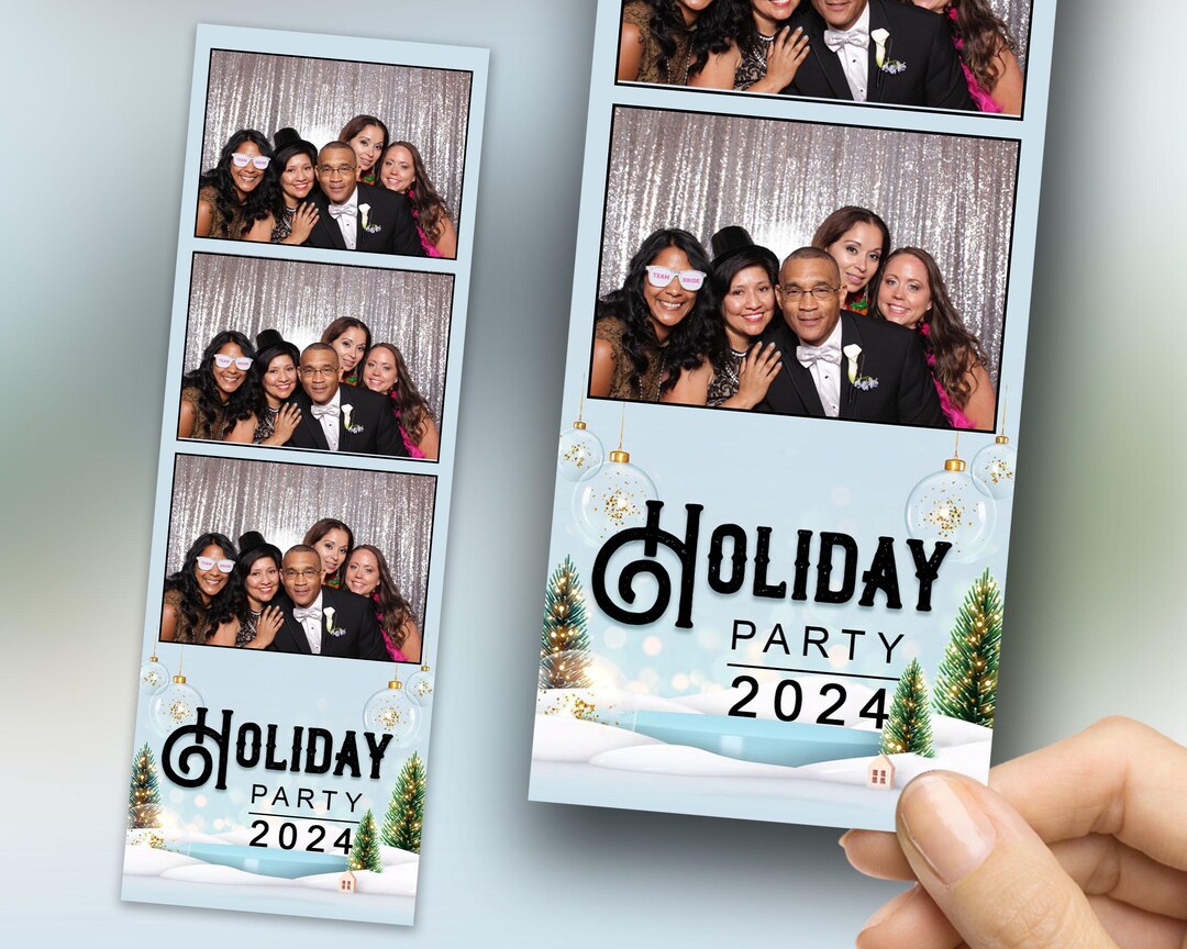 Christmas Holiday Photo Booth Template Happy Holidays 2025 Photobooth ...