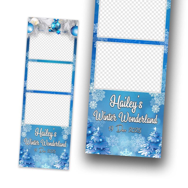 Christmas Winter Wonderland Photo Booth Template, Christmas Photobooth ...