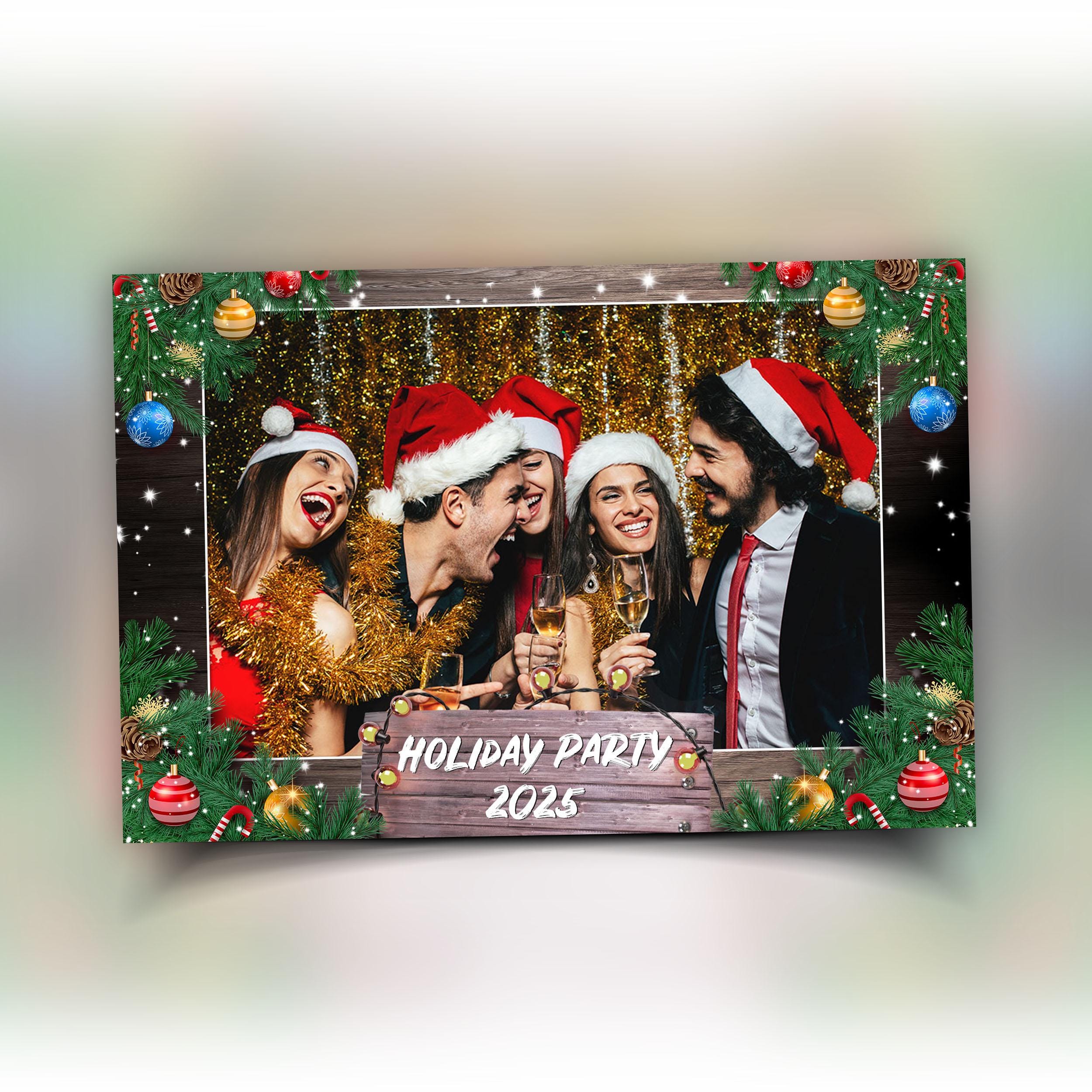 Christmas Photo Booth Template 4x6 Holiday Party Photobooth PNG Frame ...