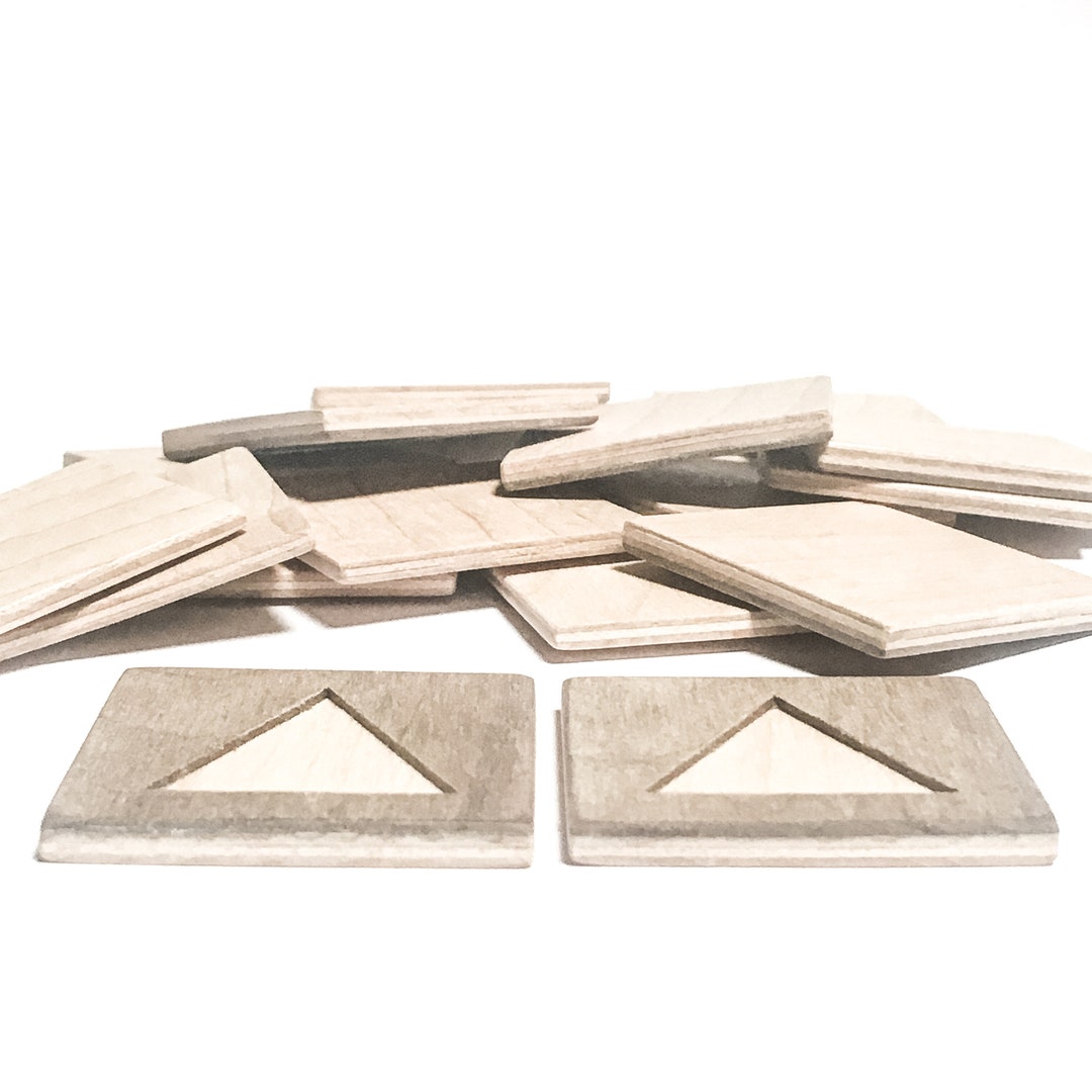 Memory Game. Matching Wooden Shapes. Walnut and Maple Wood. - Etsy