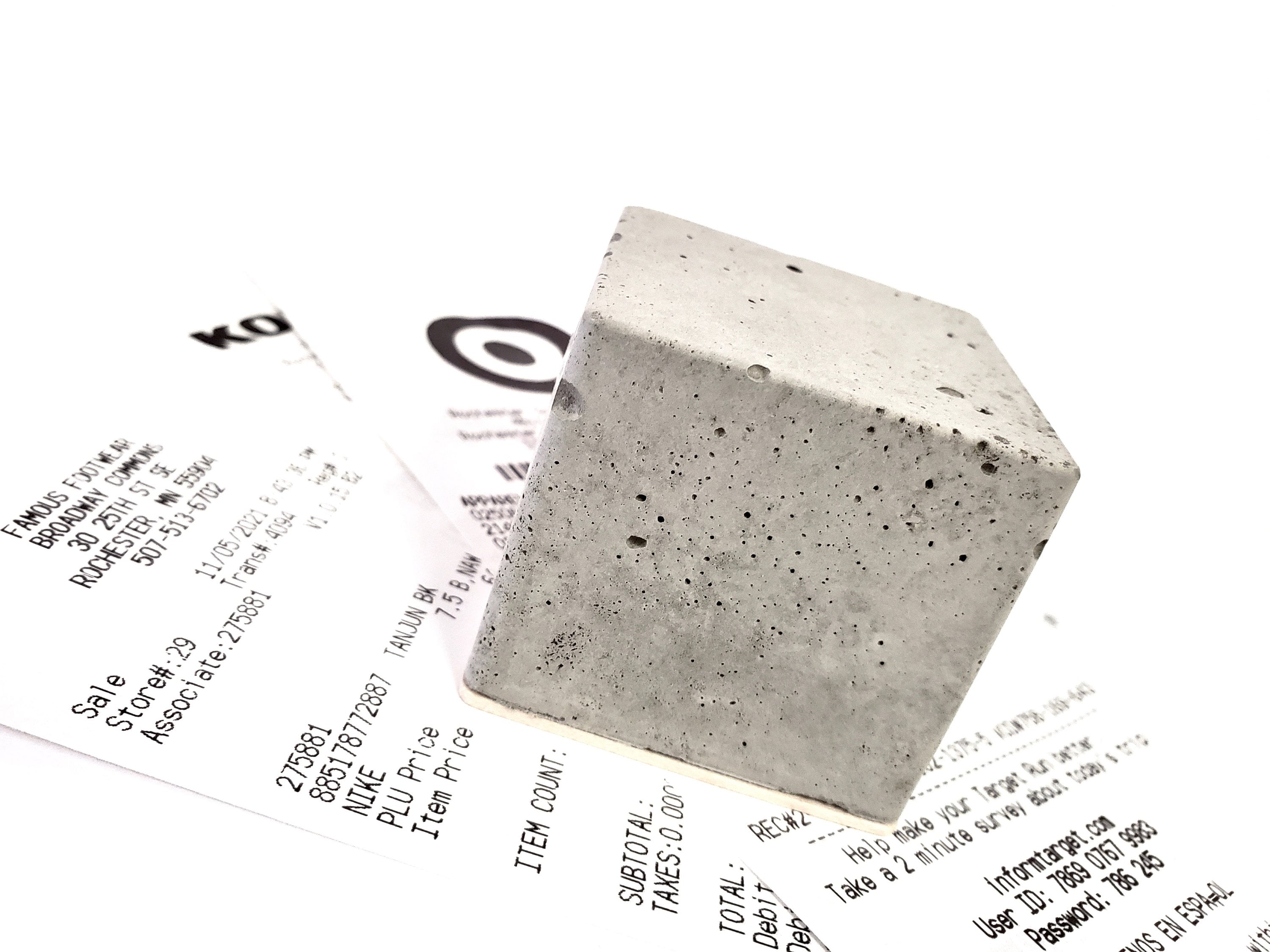 The Big Weight. Concrete Paperweight With Maple Wood. Desktop - Etsy