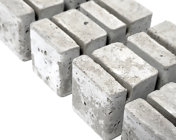 Photo Stand. Set of 10 Slim and Small Concrete Blocks for Pictures ...