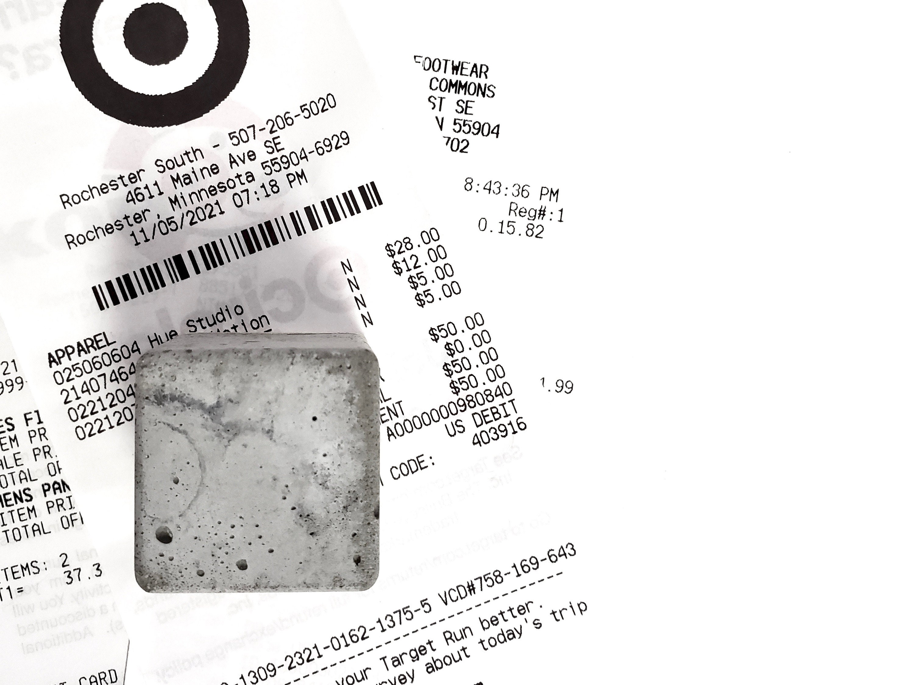 The Short Weight. Concrete Paperweight With Maple Wood. Desktop Office ...