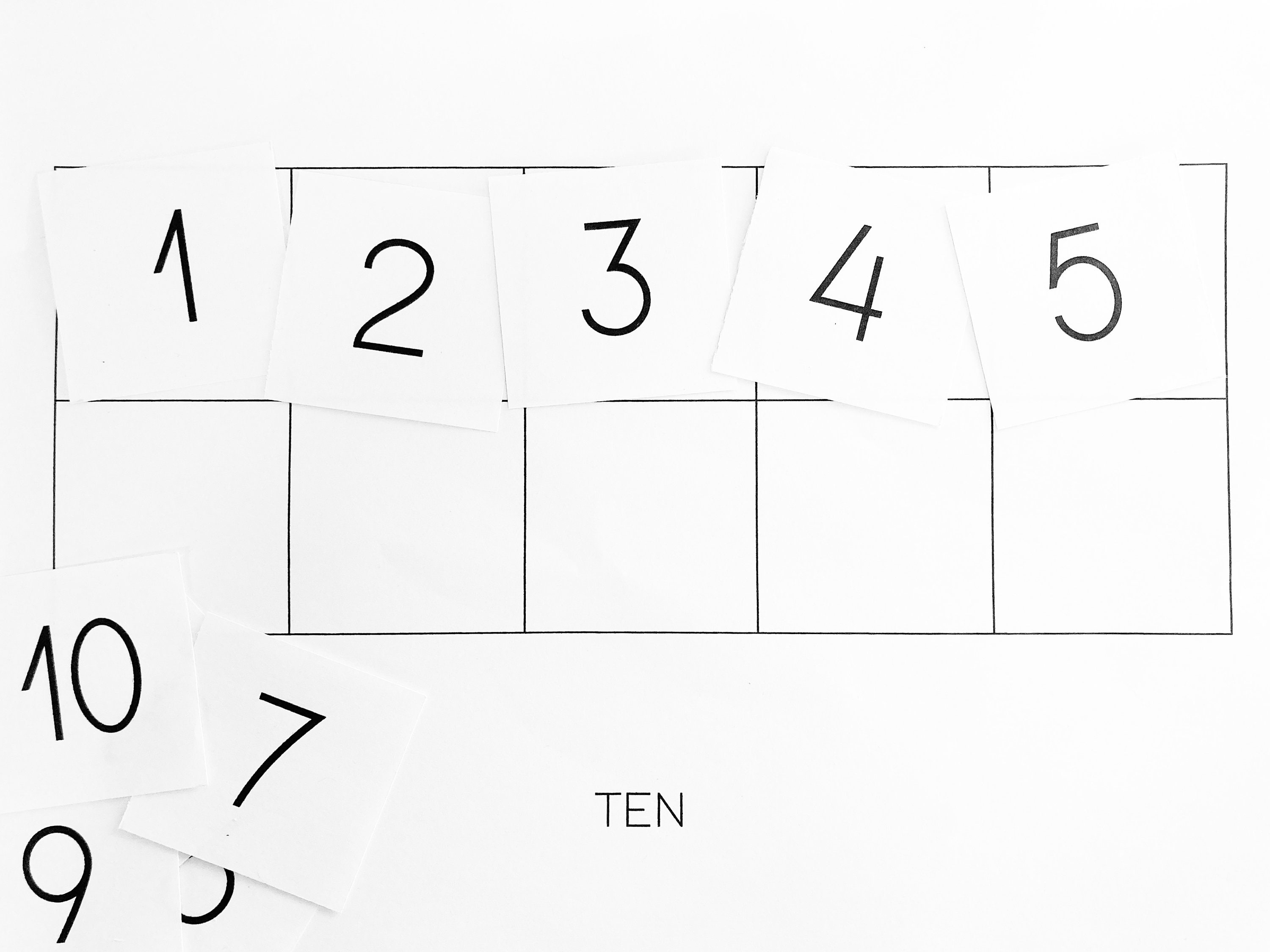 Montessori 10 Frame Number Chart. Homeschool Educational Printable Math ...