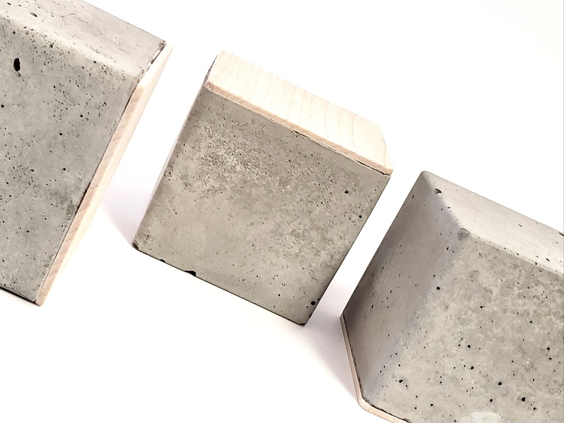 The Big Weight. Concrete Paperweight With Maple Wood. Desktop - Etsy