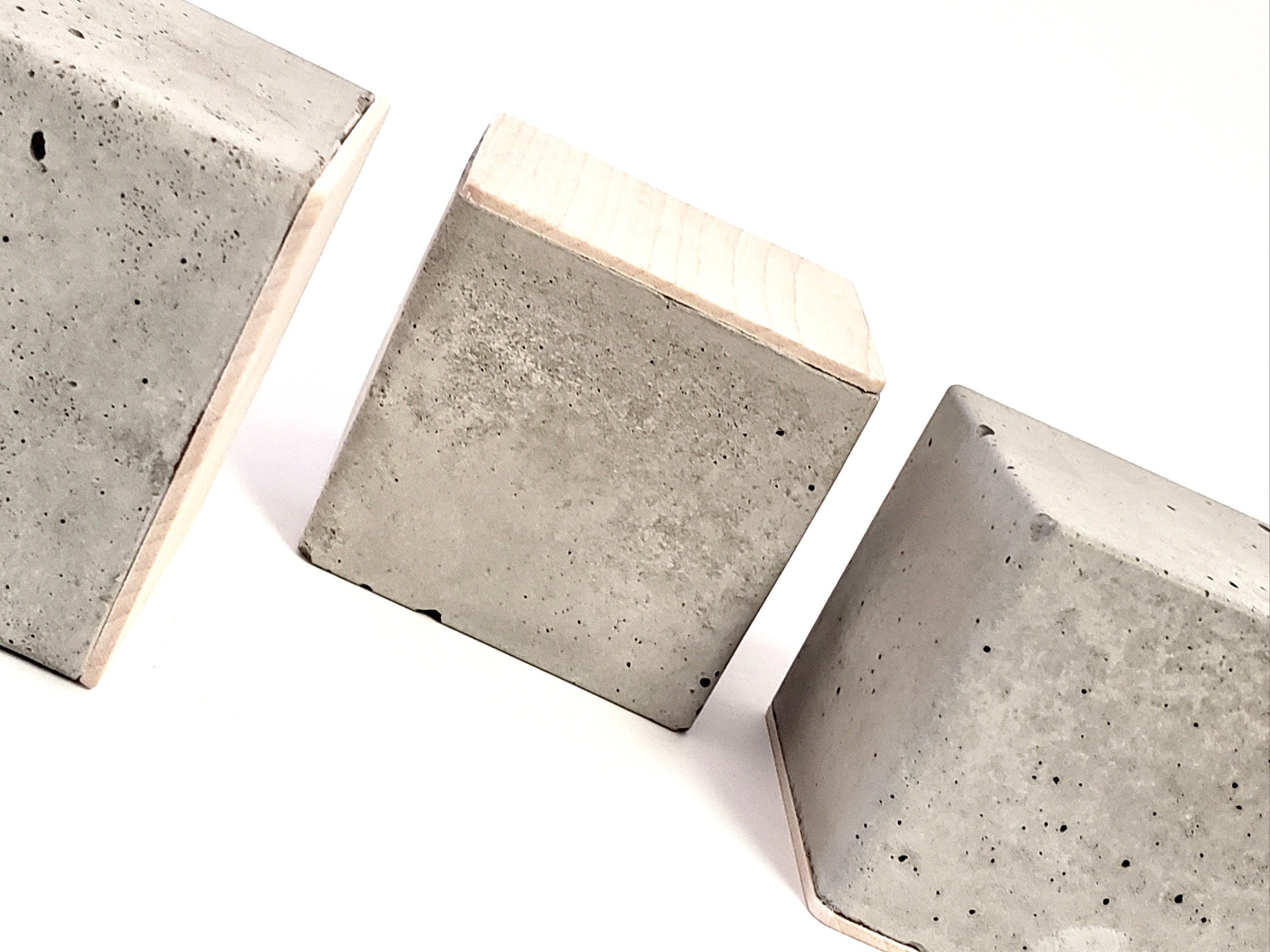 The Big Weight. Concrete Paperweight With Maple Wood. Set of | Etsy