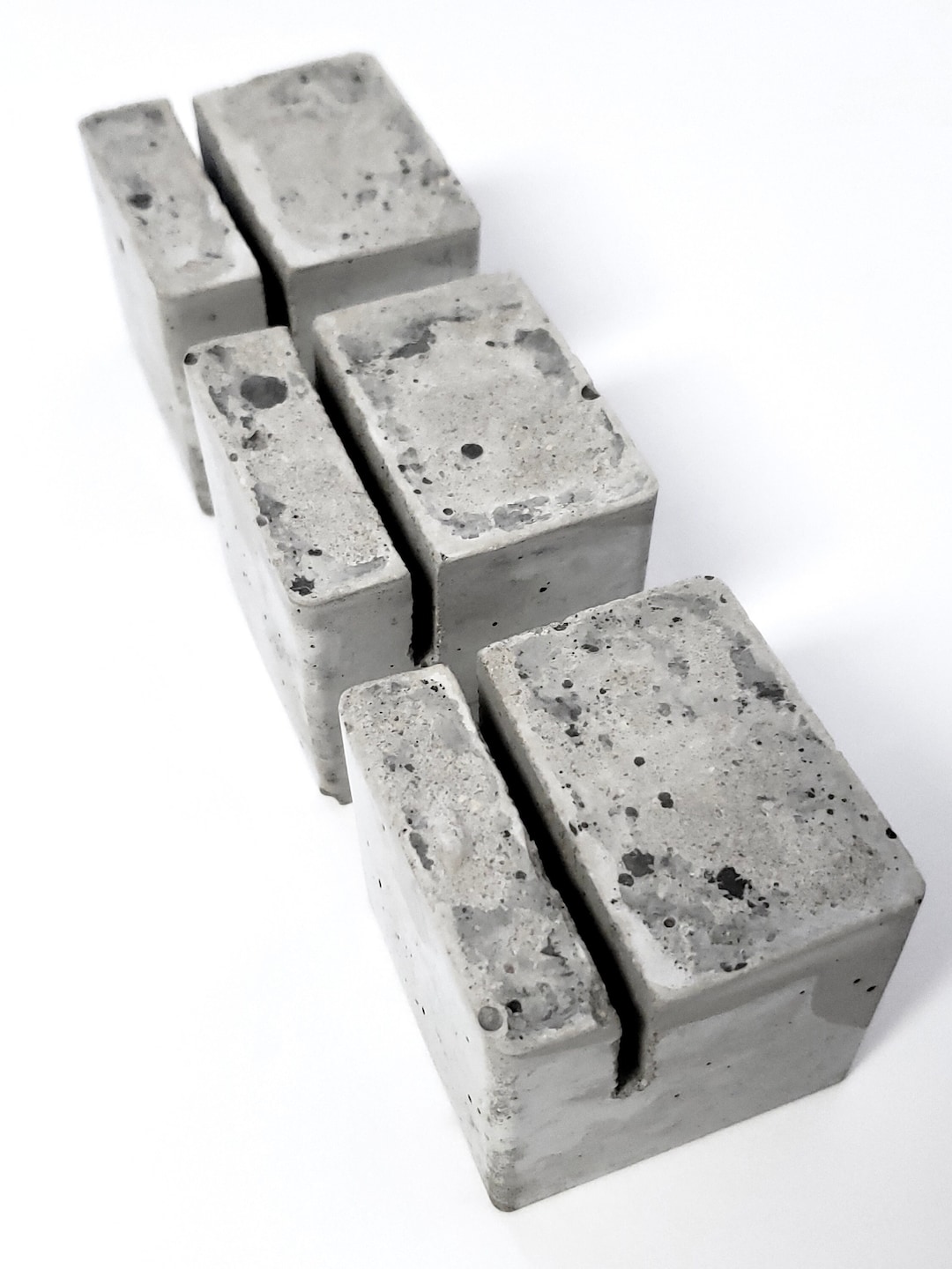 Photo Stand. Set of 3. Slim and Tall Concrete Block for Pictures ...