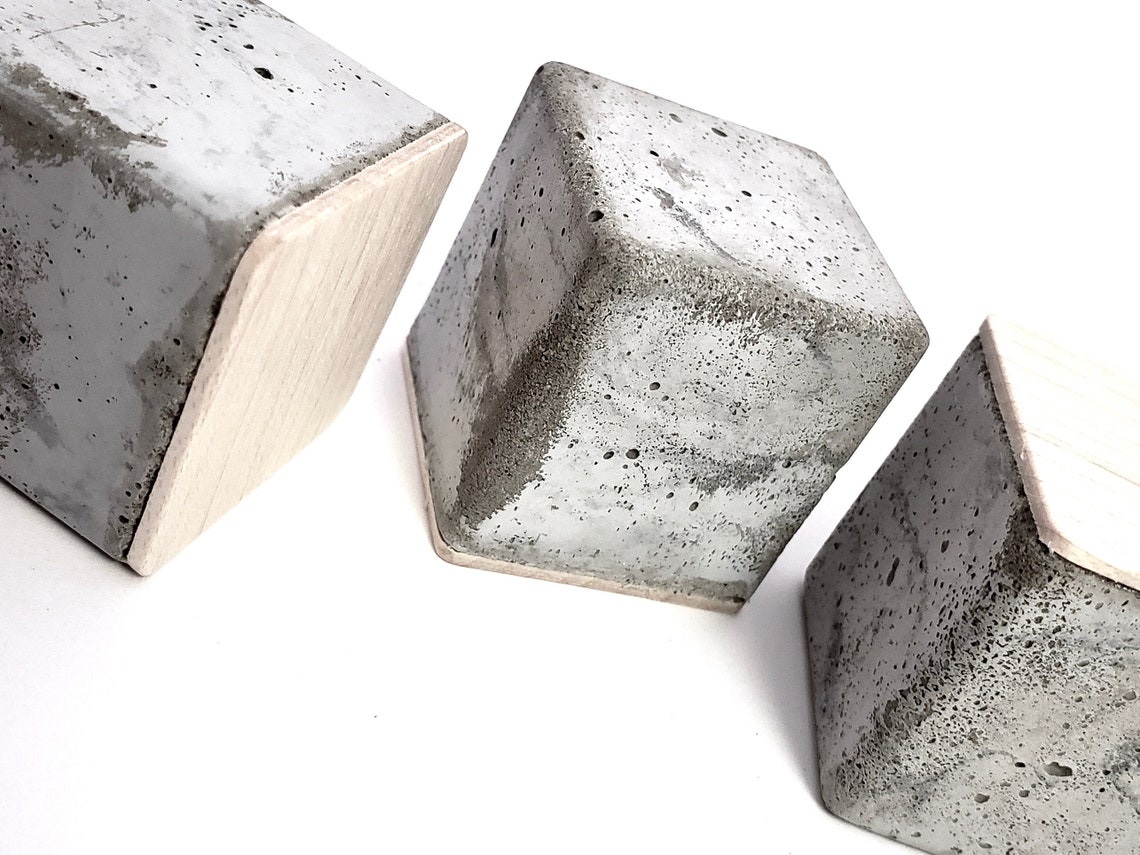 The Short Weight. Concrete Paperweight With Maple Wood. - Etsy