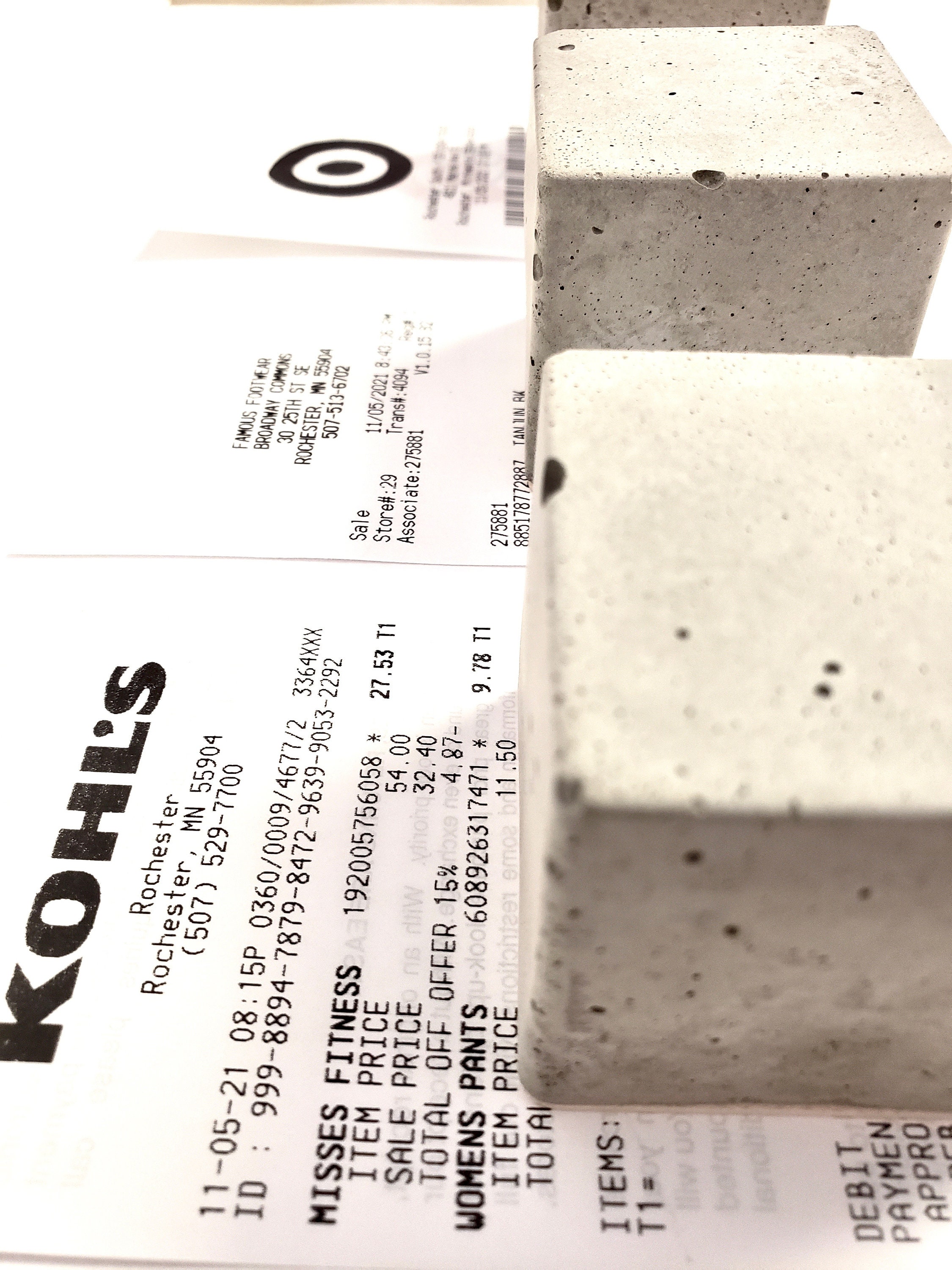 The Big Weight. Concrete Paperweight With Maple Wood. Set of | Etsy