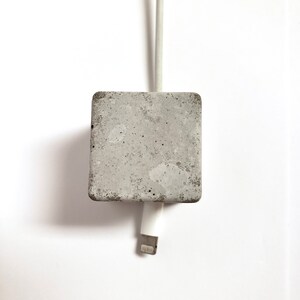 Cable Holder. the Short Stop. Concrete Block With Maple Wood Cord ...