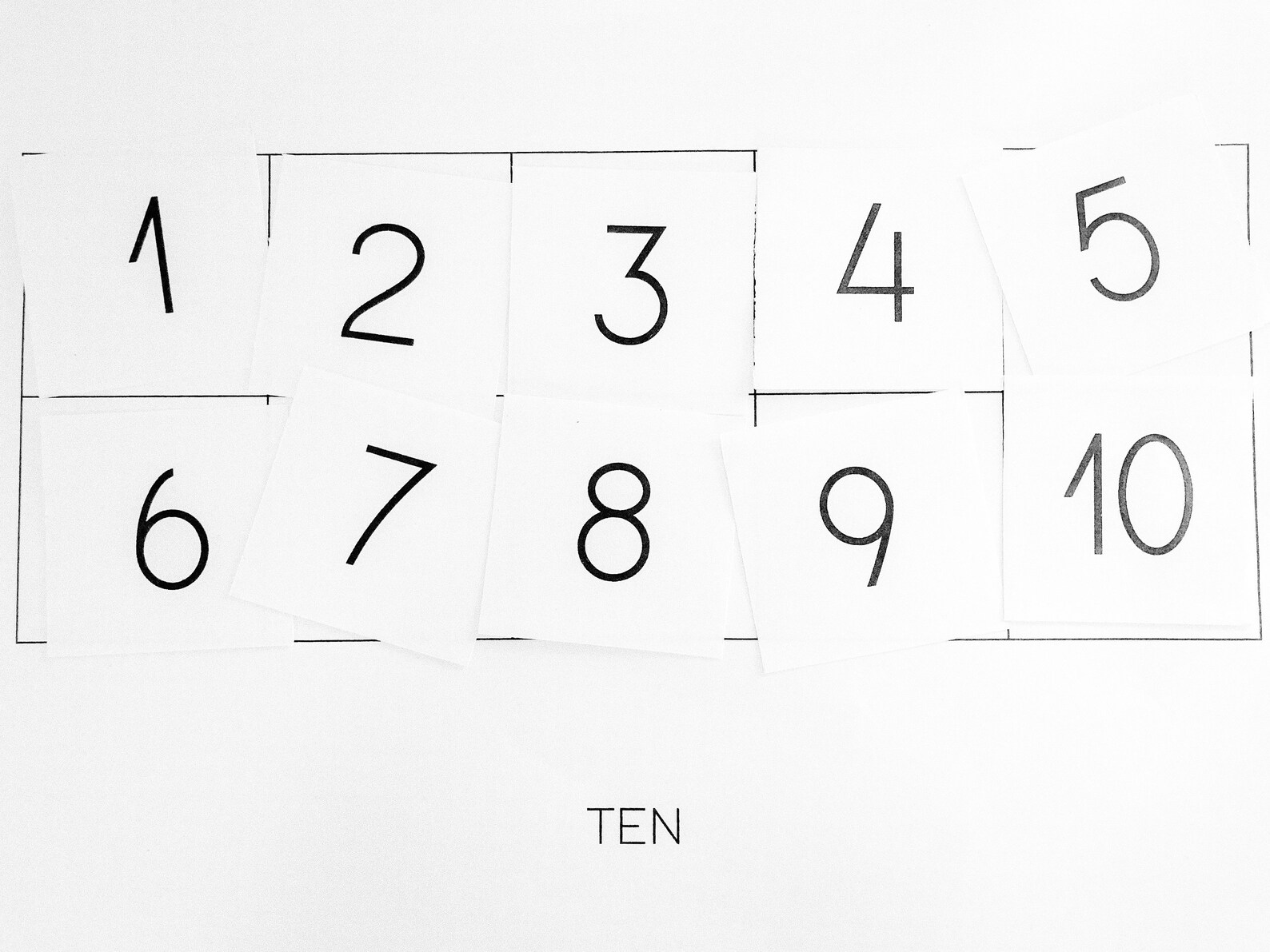 Montessori 10 Frame Number Chart. Homeschool Educational Printable Math ...