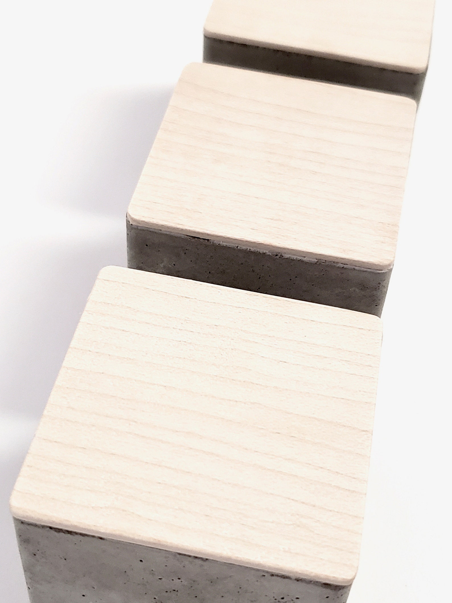 The Big Weight. Concrete Paperweight With Maple Wood. Set of - Etsy