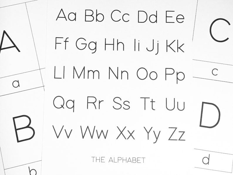 A to Z. Alphabet 3 Part Card for Montessori Education. - Etsy