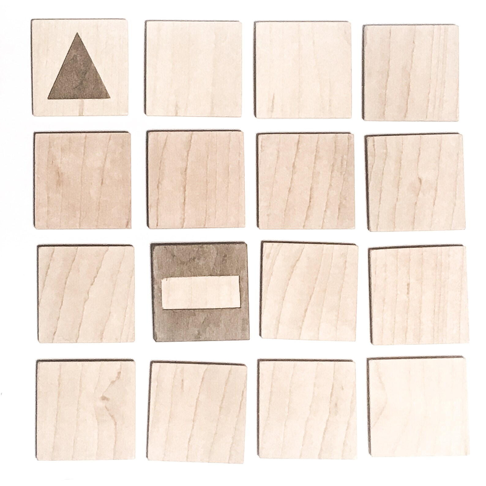 Memory Game. Matching Wooden Shapes. Walnut and Maple Wood. | Etsy