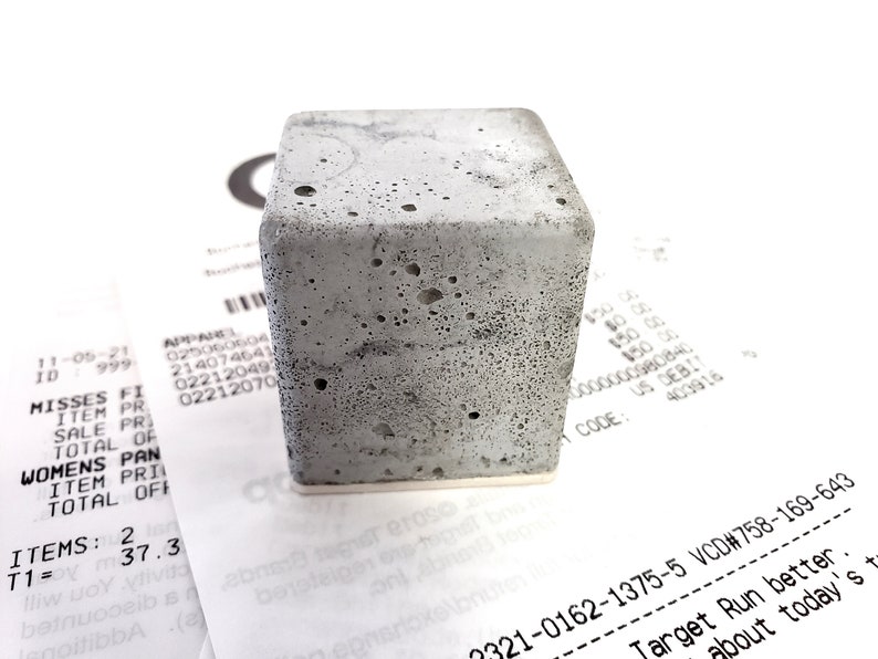 The Short Weight. Concrete Paperweight With Maple Wood. - Etsy