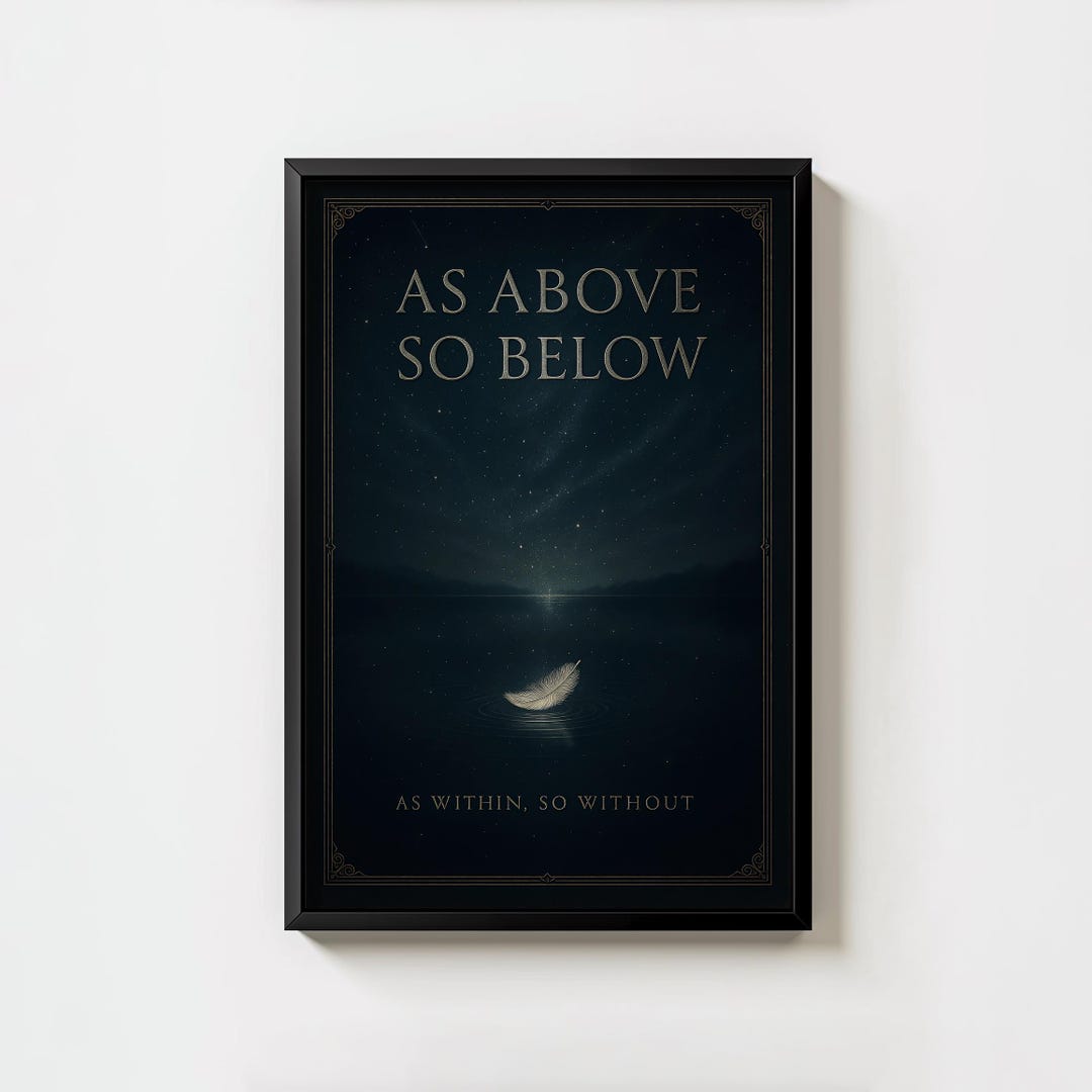 As Above so Below Wall Art | Hermetic Philosophy Poster | Mystical ...