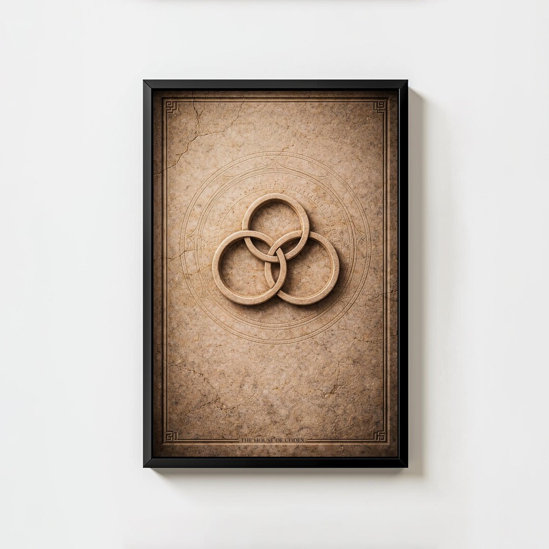 Trinity Symbol Wall Art - Elegant Stone Relief Relic - Minimalist Home ...