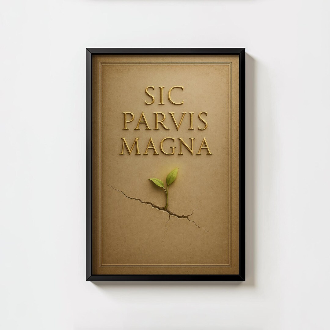 Sic Parvis Magna Print | Latin Inspirational Quote (digital Download ...