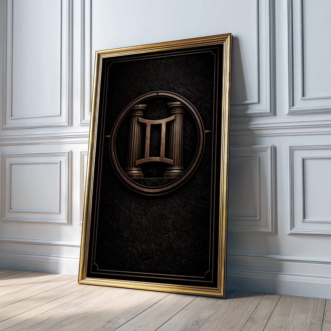Gemini Zodiac Wall Art Printable | Dark Academia Astrology Gemini ...