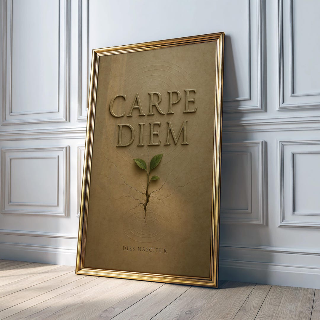 CARPE DIEM Fine Art Poster – Latin Inspirational Wall Art – Elegant ...