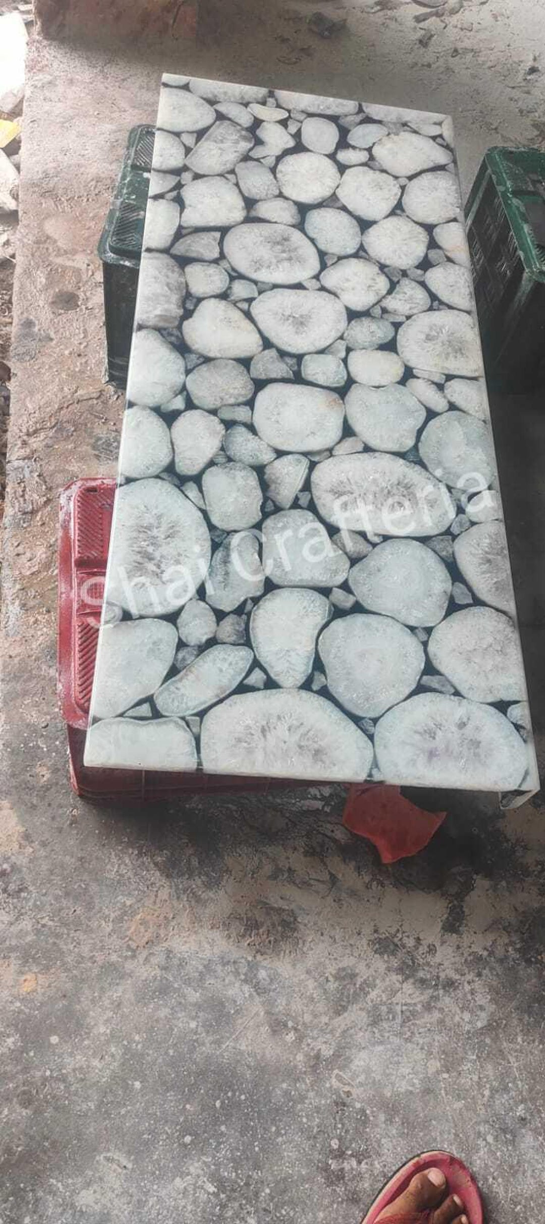 White Agate Rectangle Table Top: Modern Art, Luxury Farmhouse - Etsy