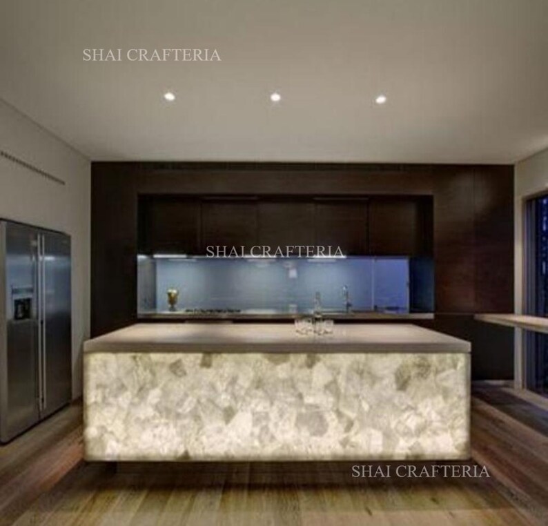 Handmade White Quartz Table Top: Custom Agate Center Table - Etsy