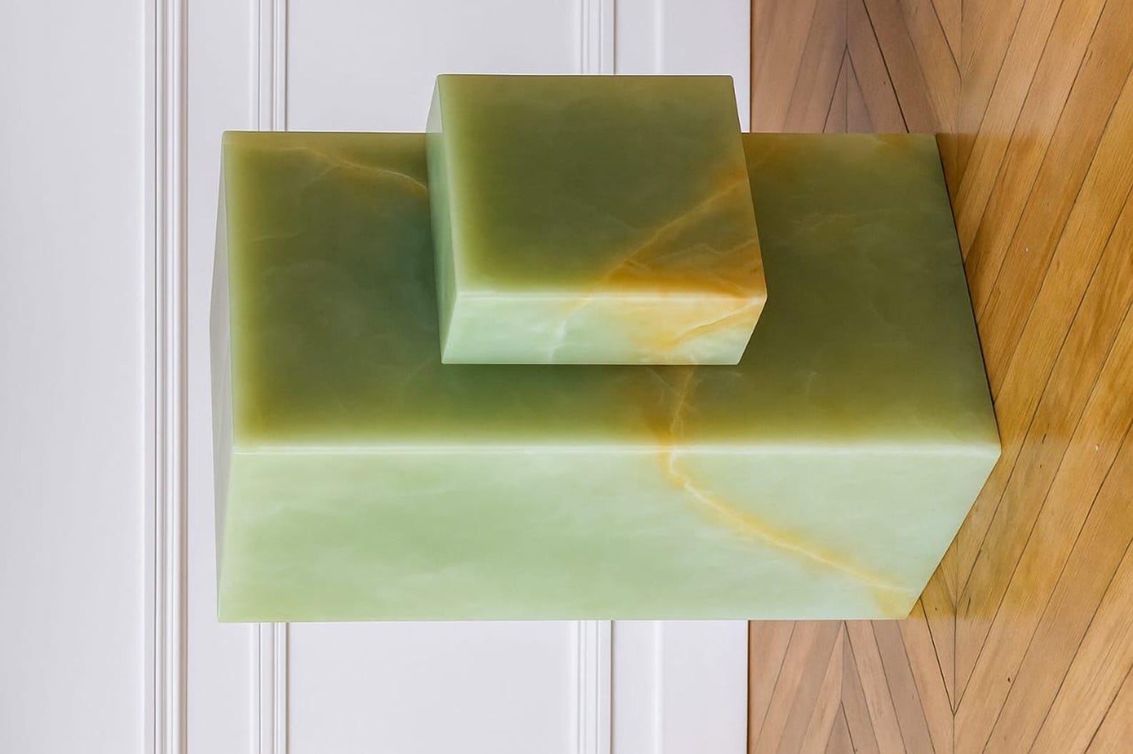 Handmade Green Onyx Coffee Table: Natural Stone Plinth Pedestal - Etsy