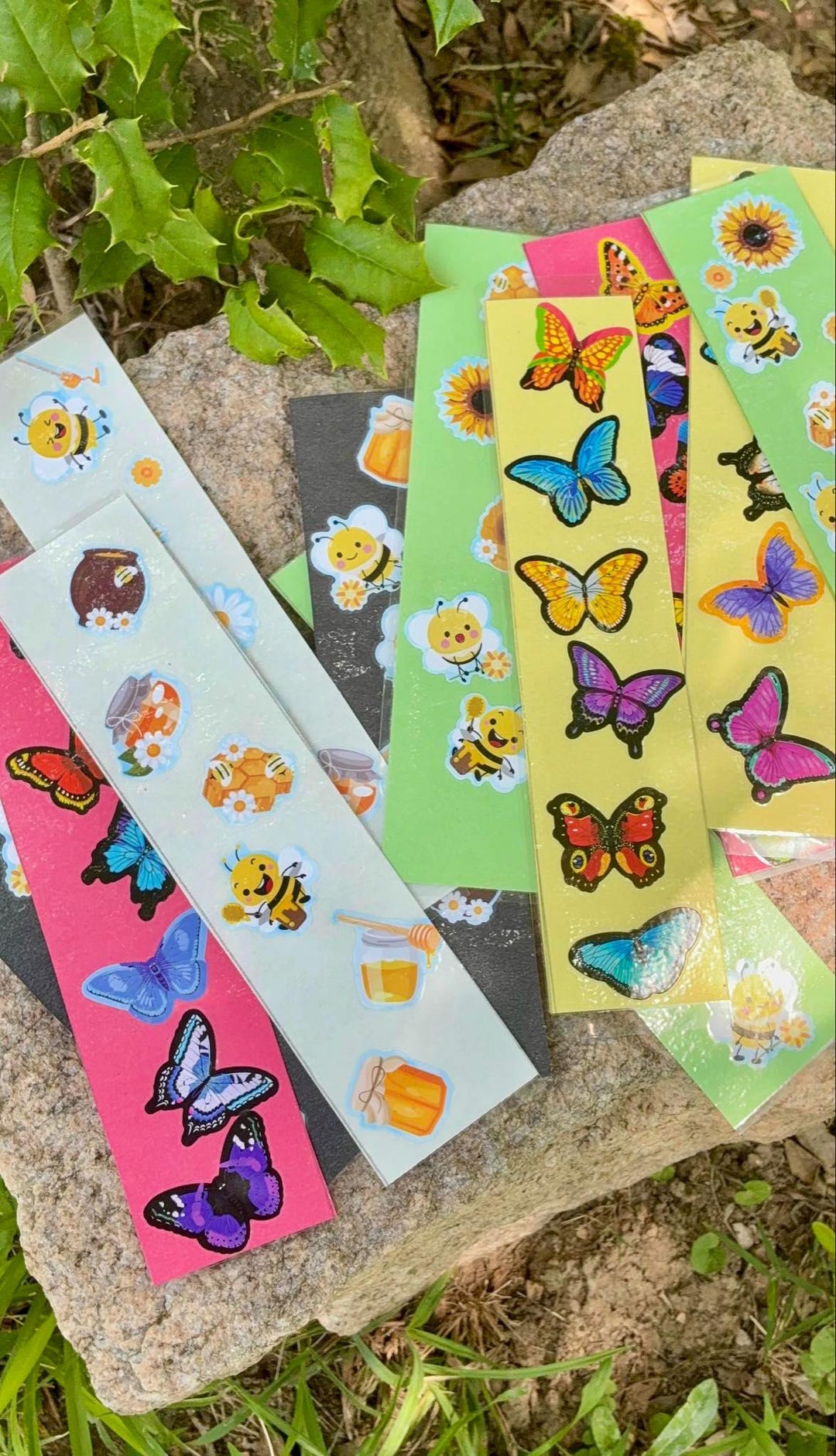 Creations by Max (age 6) -handmade Kids Bookmarks – Bees, Butterflies ...