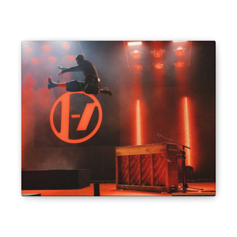 Twenty One Pilots Tyler Joseph Jump Shot Canvas Stretched 0.75 ...