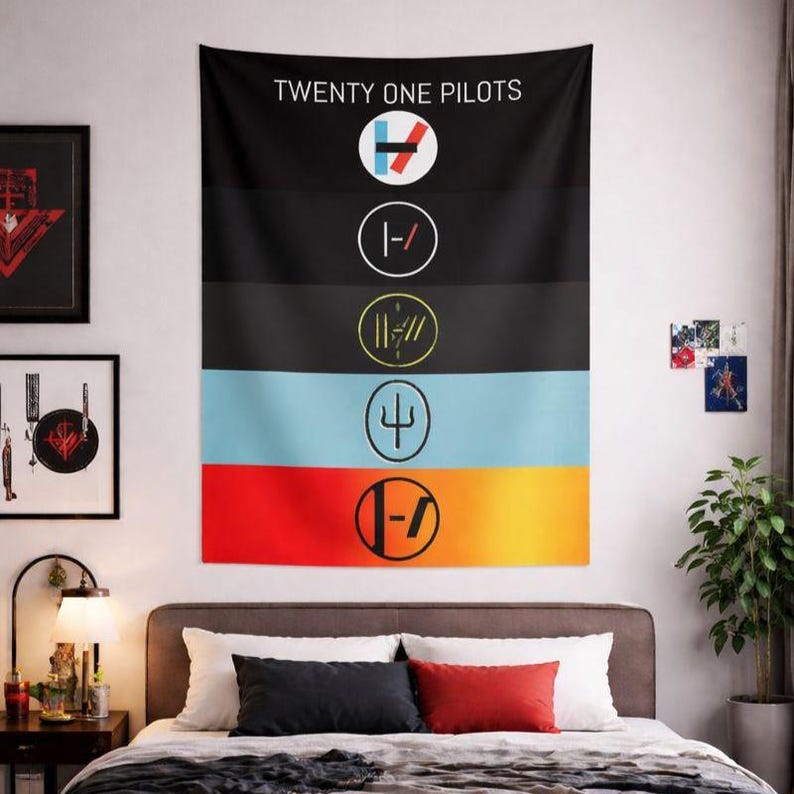 Twenty One Pilots Logos Flag Indoor Wall Tapestry - Etsy