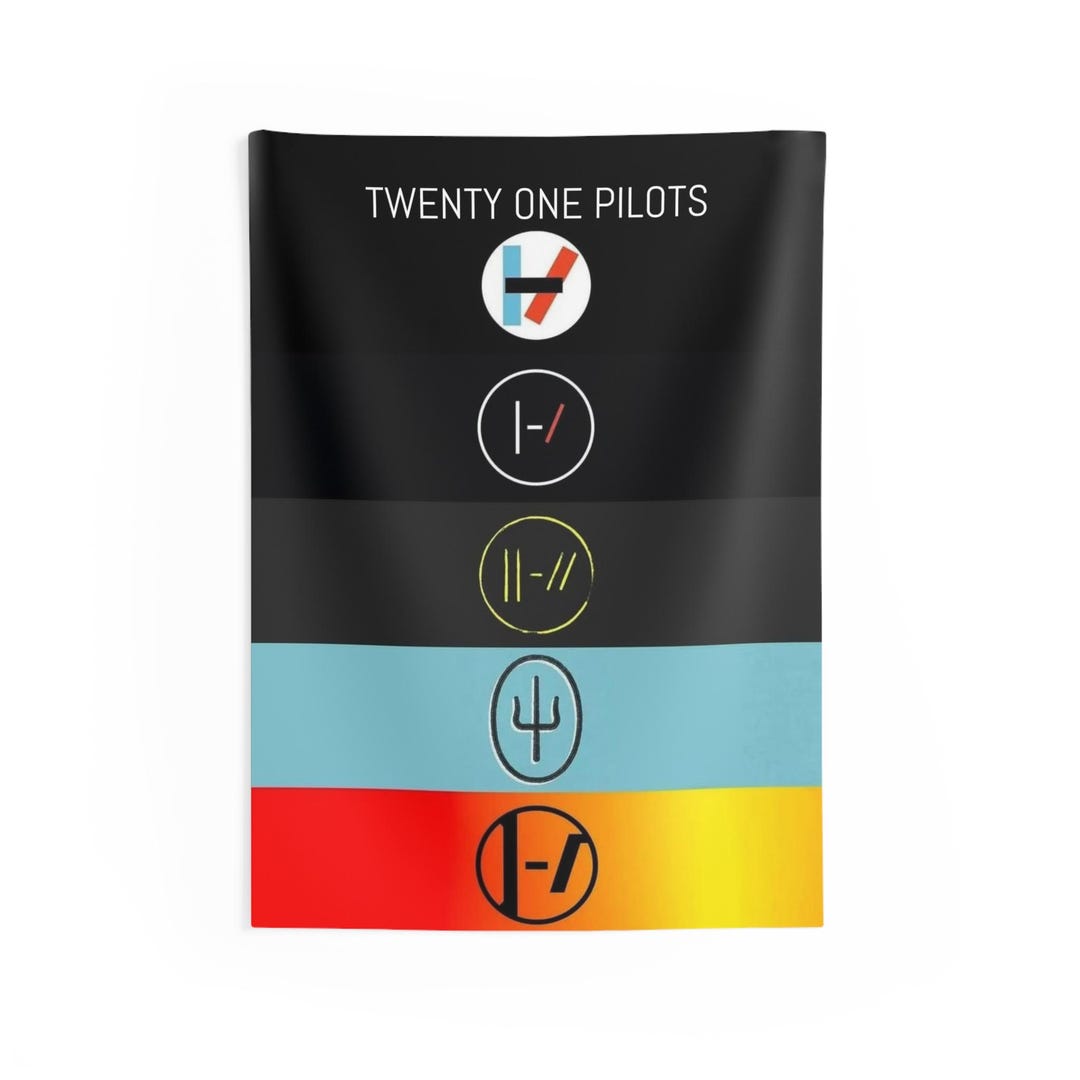 Twenty One Pilots Logos Flag Indoor Wall Tapestry - Etsy Canada