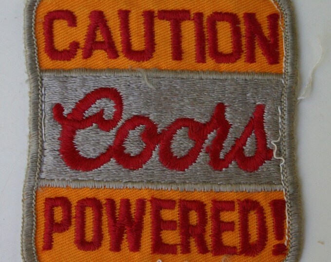 Coors Beer Patch 1970s Caution Coors Powered - Etsy