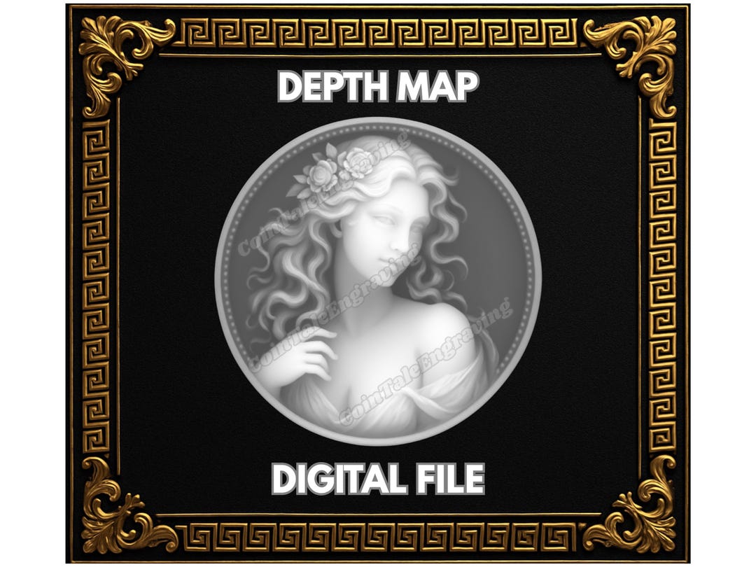 Aphrodite, Beauty, Depth Map, Lightburn File, Laser Engraving, 3D Slice ...