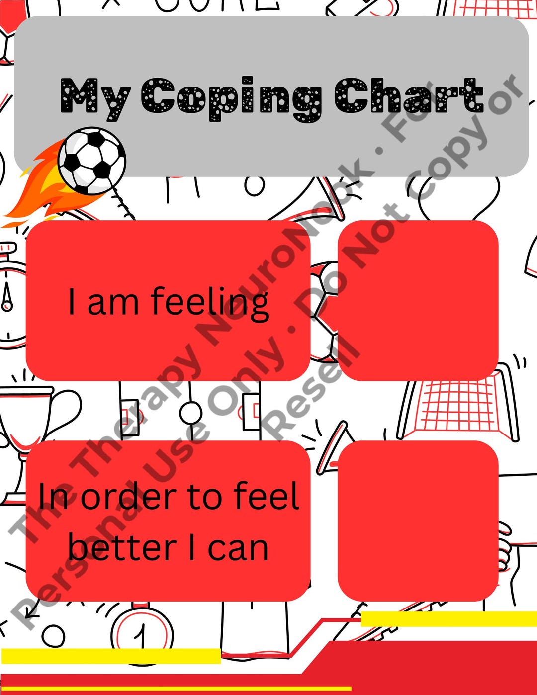 My Coping Chart – Printable Visual Emotional Regulation Tool for Kids ...