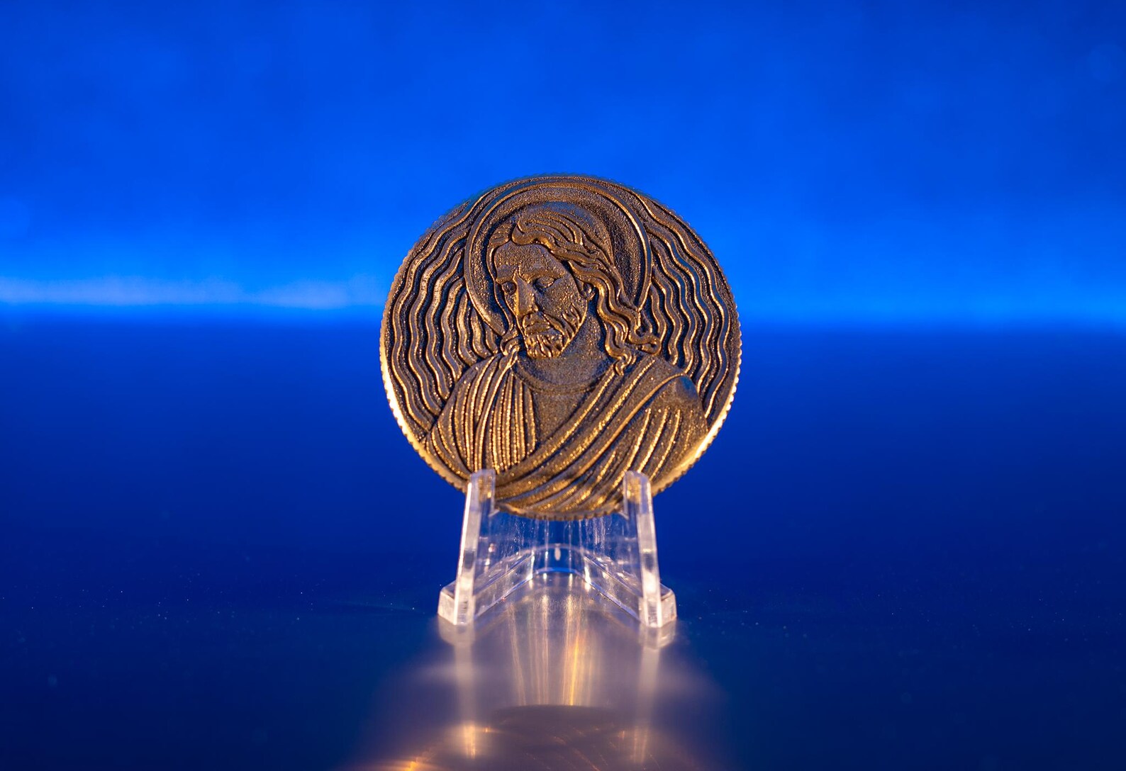 Jesus Christ Brass Medallion • Christian Pocket Token, Religious Gift ...