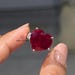 Heart Shaped Ruby Ring Three Stone Promise Engagement Ring 6CT Ruby ...