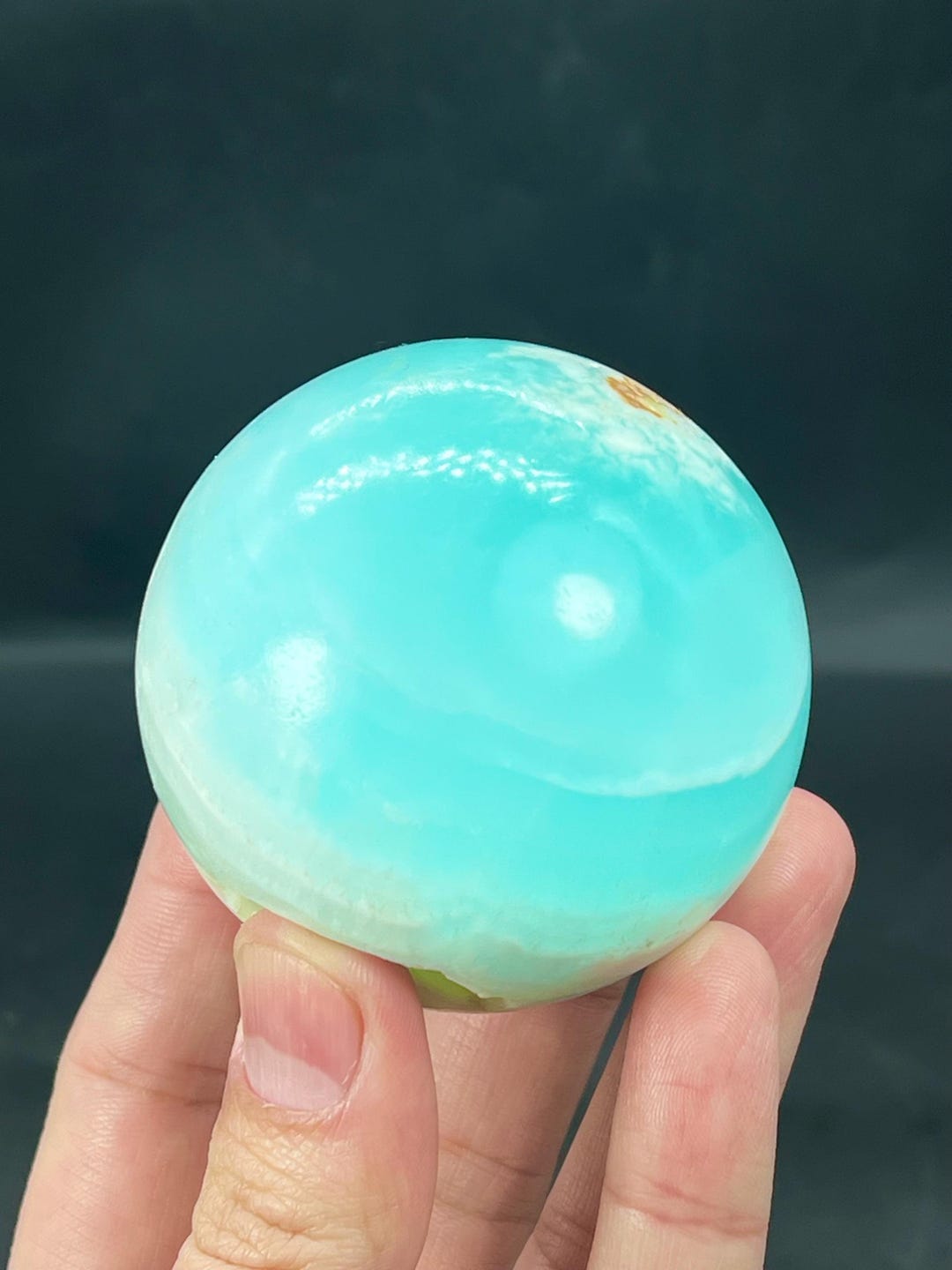 Caribbean Blue Calcite Sphere: (344 Gram) - Etsy