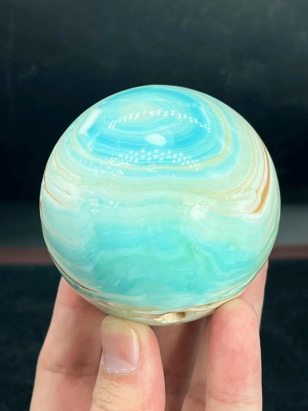 Blue Caribbean Calcite Sphere: Beach Vibes Crystal (450 Gram) - Etsy