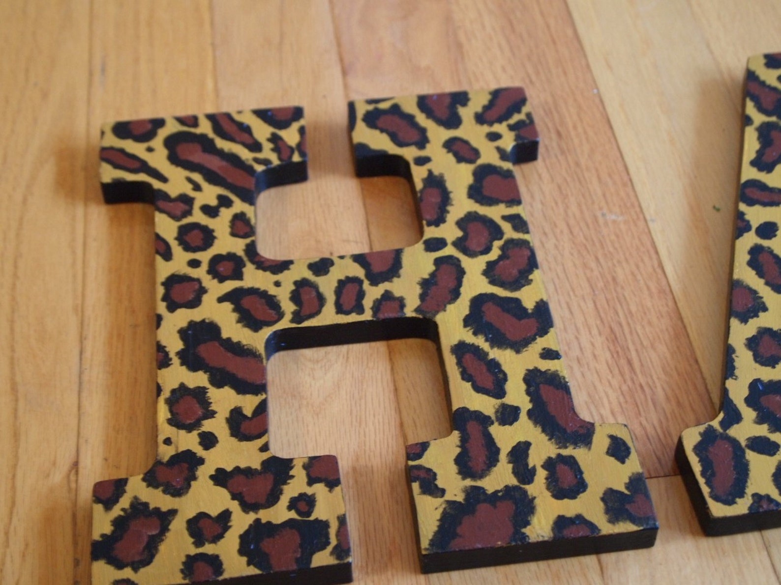 Leopard Print Letters - Etsy