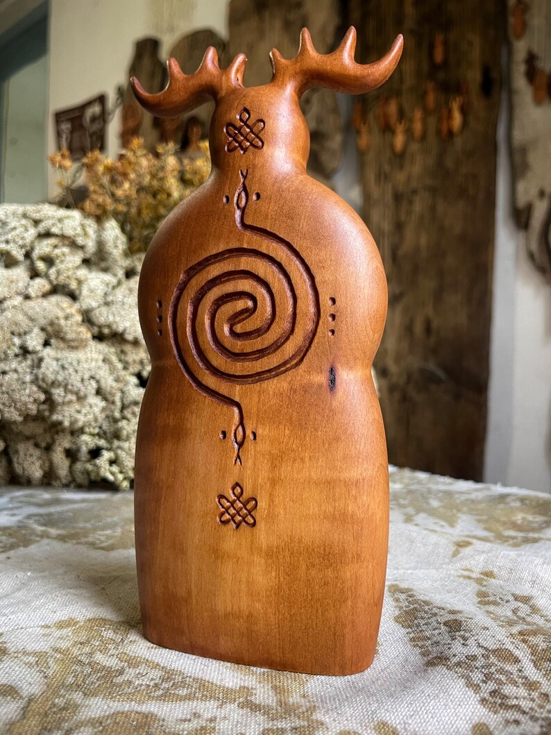 Matriarch 5 Generations : Altar Pear Tree Wooden Goddess Woman Lineage ...