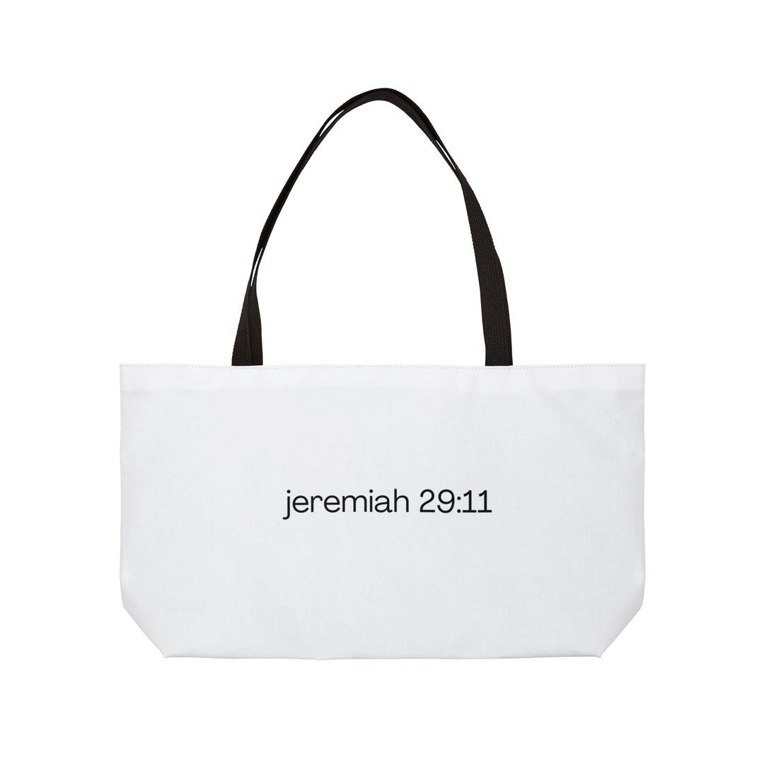 Jeremiah 29:11 Tote Bag - Inspirational Weekender Beach Bag, Overnight ...
